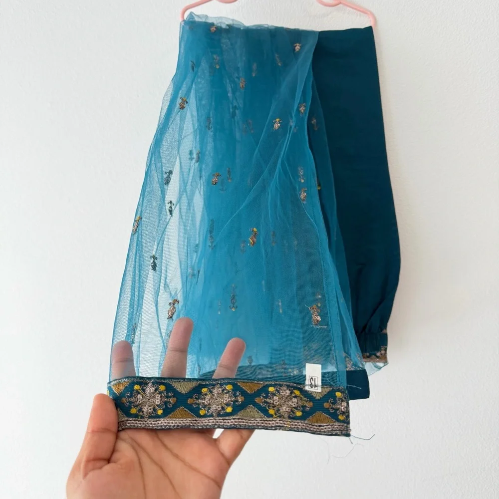 Salwar Kameez | Dresses | Teal Embroidered Sha Posh Dress Girls Size 4 ...